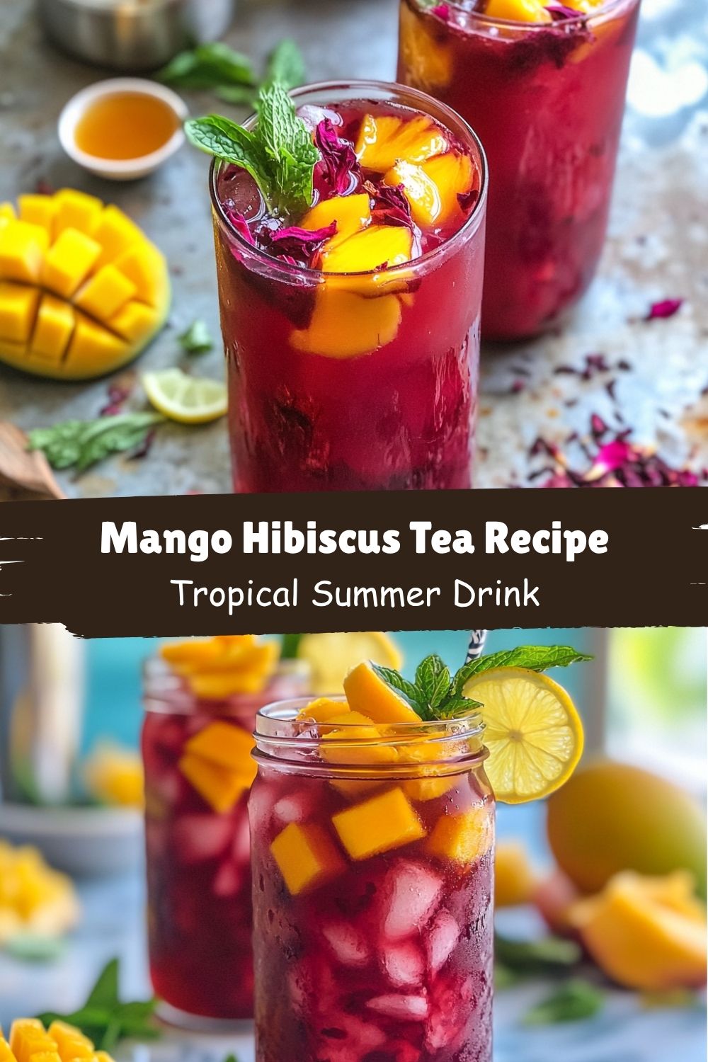 Refreshing Mango Hibiscus Tea - The Comfort Spoon