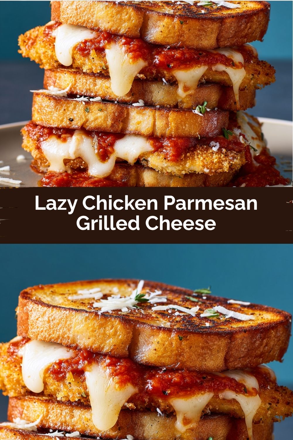 Lazy Chicken Parmesan Grilled Cheese - The Comfort Spoon