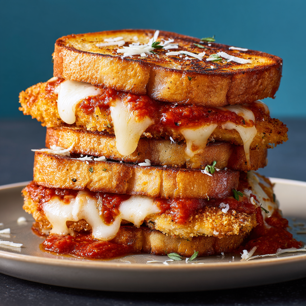 Lazy Chicken Parmesan Grilled Cheese - The Comfort Spoon