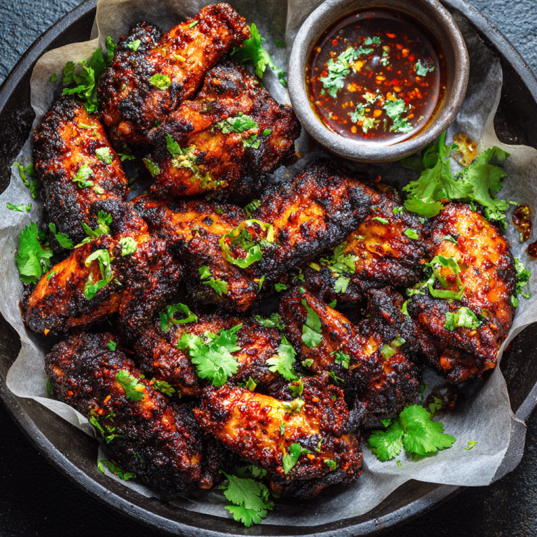 Bat Wings (Spicy Blackened Chicken Wings) - The Comfort Spoon