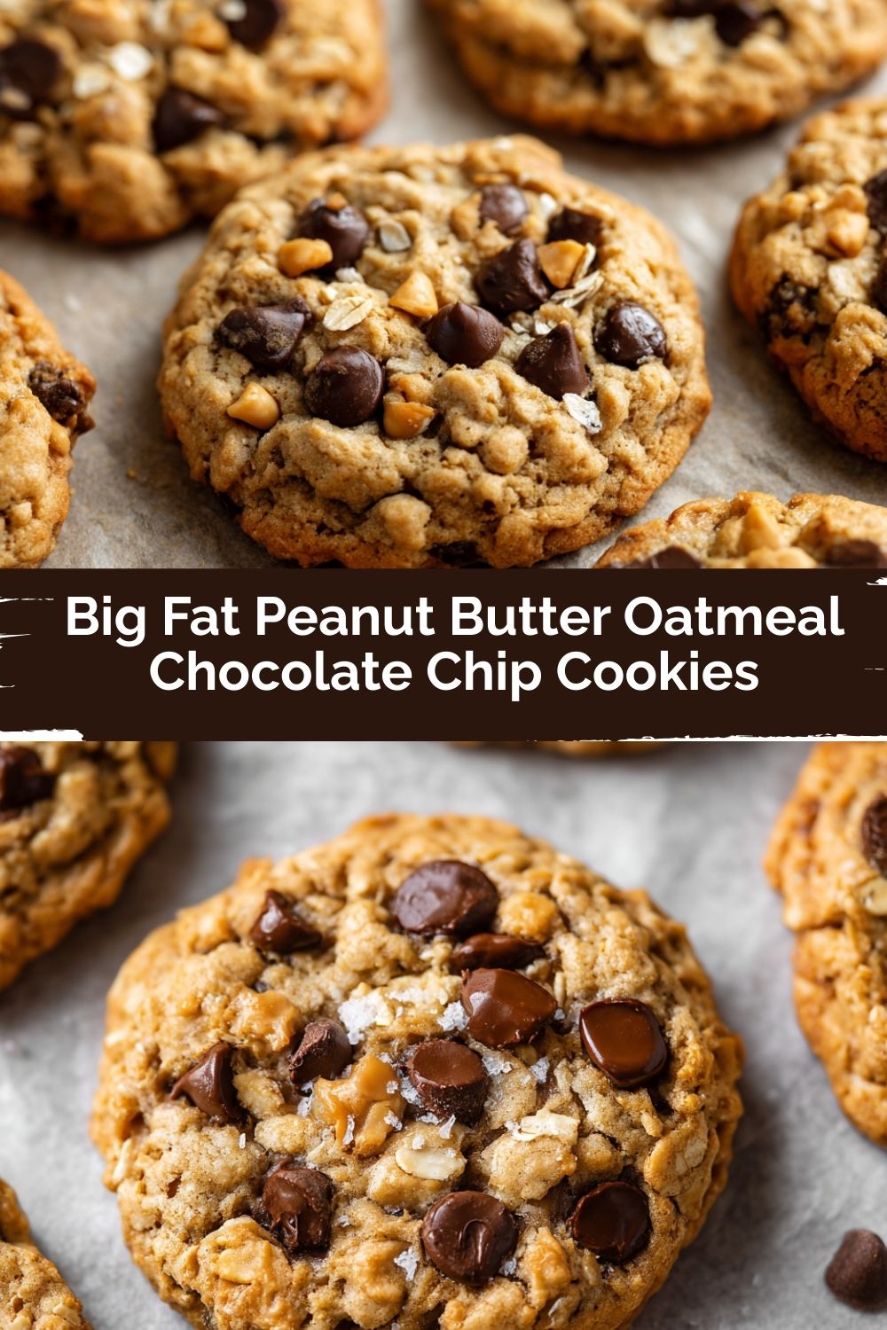 Big Fat Peanut Butter Oatmeal Chocolate Chip Cookies - The Comfort Spoon