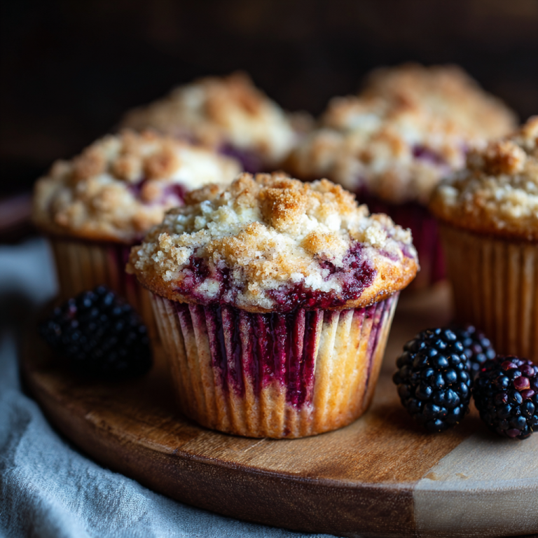 Blackberry Swirl Muffins with Crumb Topping : Double Batch for 24 ...