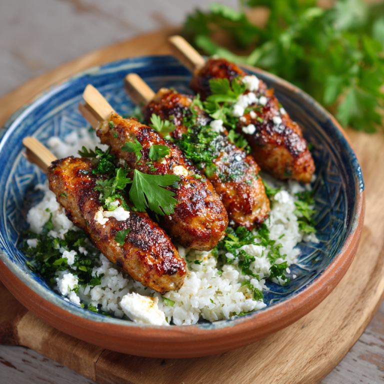 Mediterranean Chicken Kofta with Feta and Parsley - The Comfort Spoon