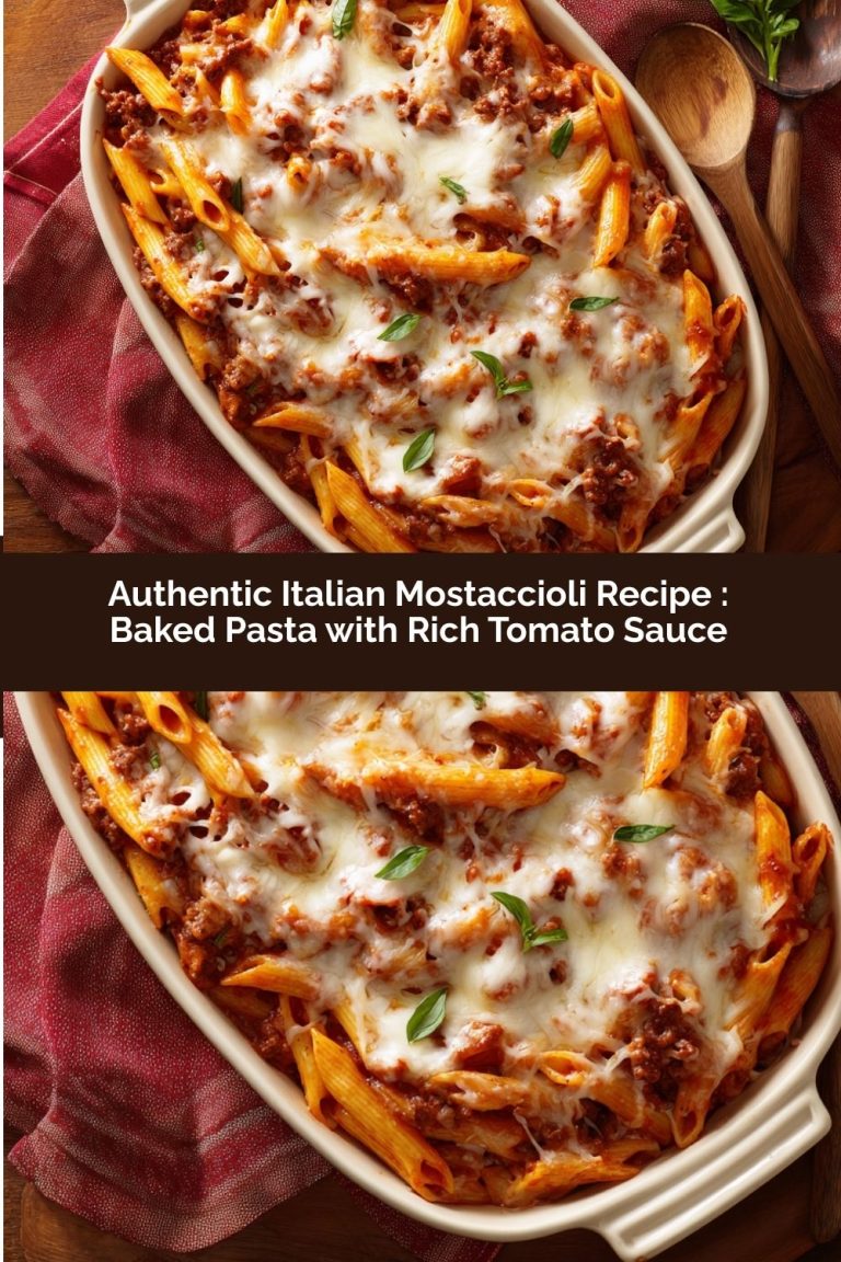 Authentic Italian Mostaccioli Recipe : Baked Pasta with Rich Tomato ...