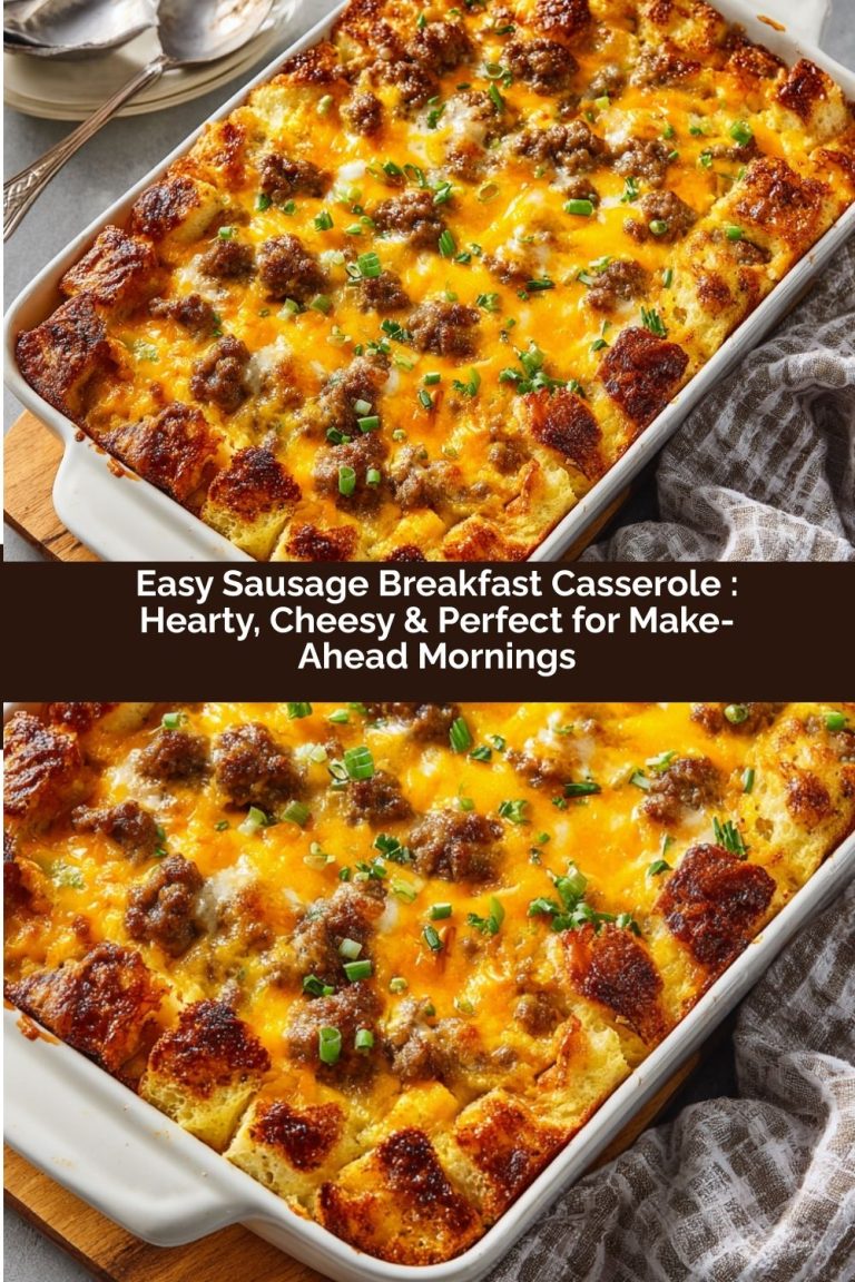 Easy Sausage Breakfast Casserole : Hearty, Cheesy & Perfect for Make ...