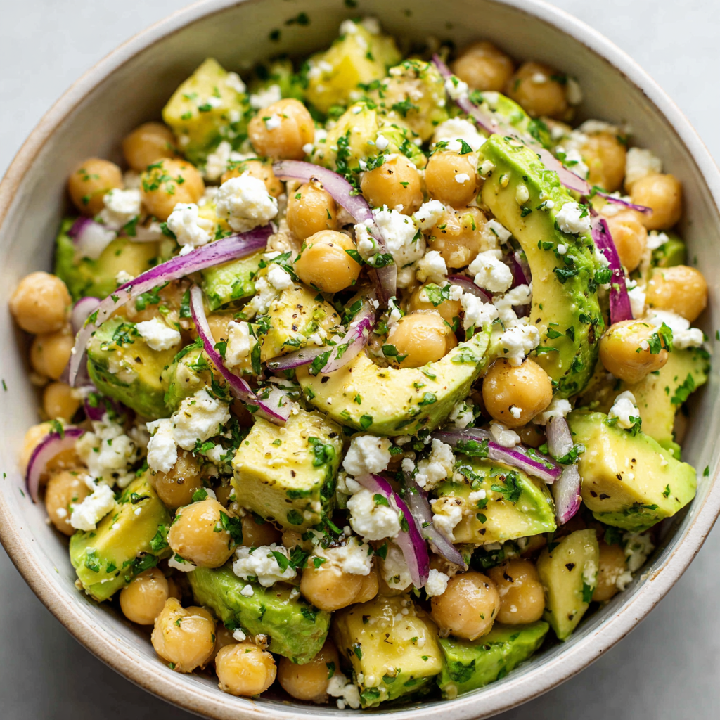 Chickpea Feta Avocado Salad: Fresh, Creamy, and Full of Flavor - The ...