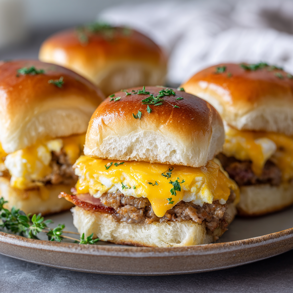 Easy Breakfast Sliders : Cheesy, Savory & Perfect for Sharing - The ...