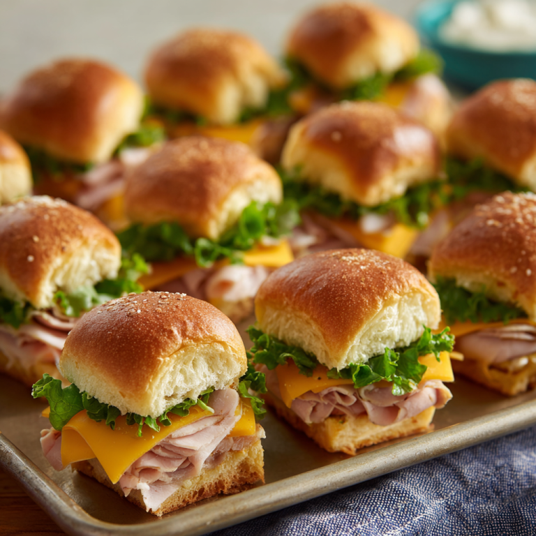 Mini Turkey & Cheese Sandwiches : Classic Picnic-Style Sliders - The ...