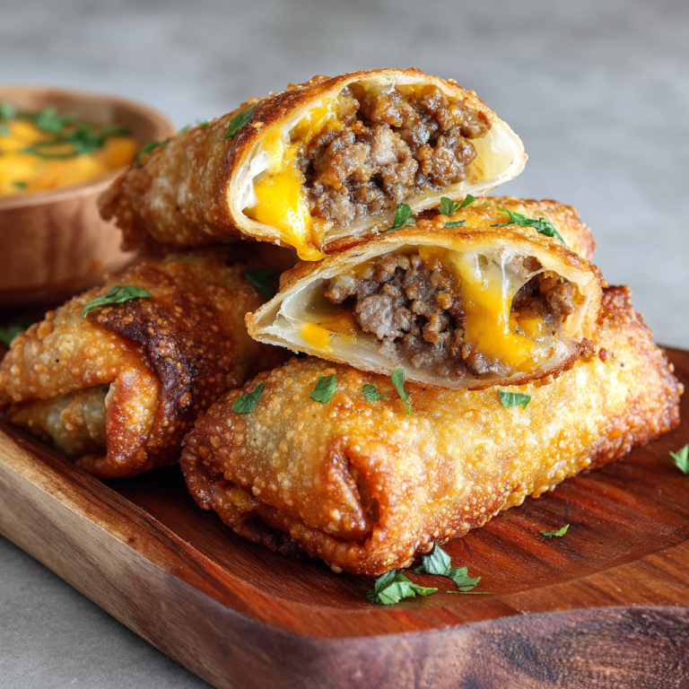 Cheeseburger Egg Rolls : Crispy, Juicy, and Full of Big Burger Flavor ...